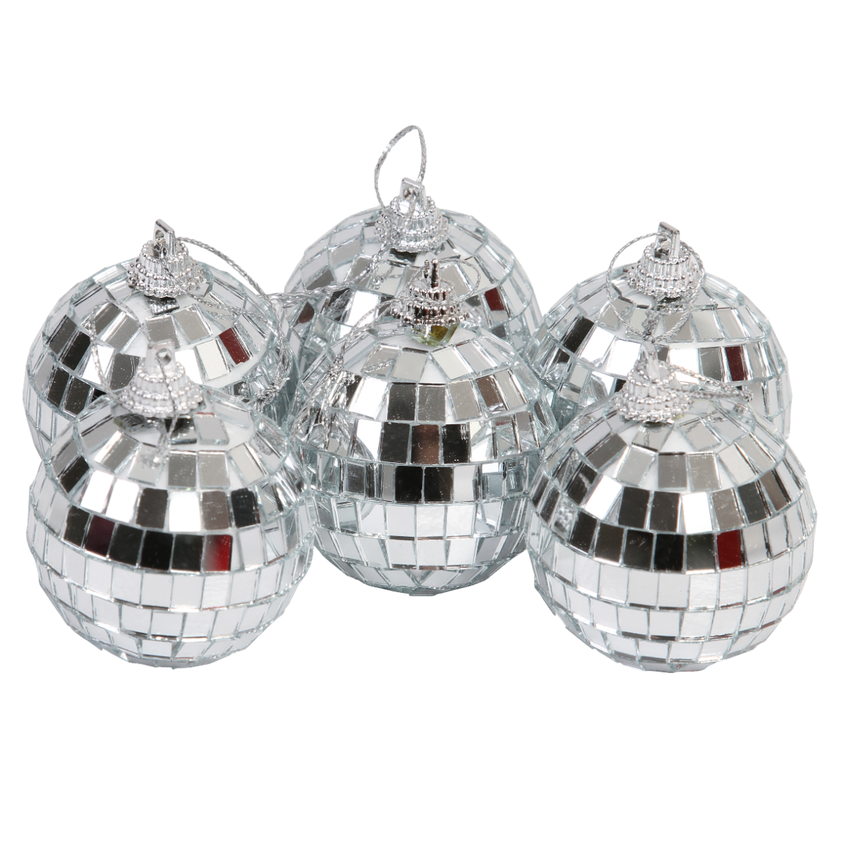 Disco Kugle 5 CM 6 STK - Til Ophæng - Krudtuglen Basmo